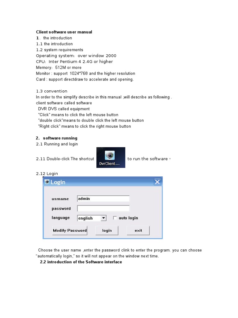 IPCam Client Manual | PDF | Double Click | User Interface