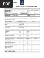 Monthly HSE Performance Report | PDF | Microsoft Word | Safety