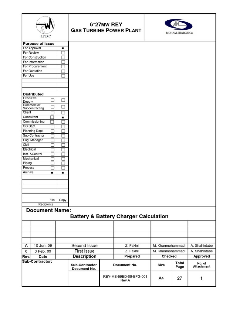 Battery & Battery Charger Calculation RevA | PDF | Battery (Electricity ...