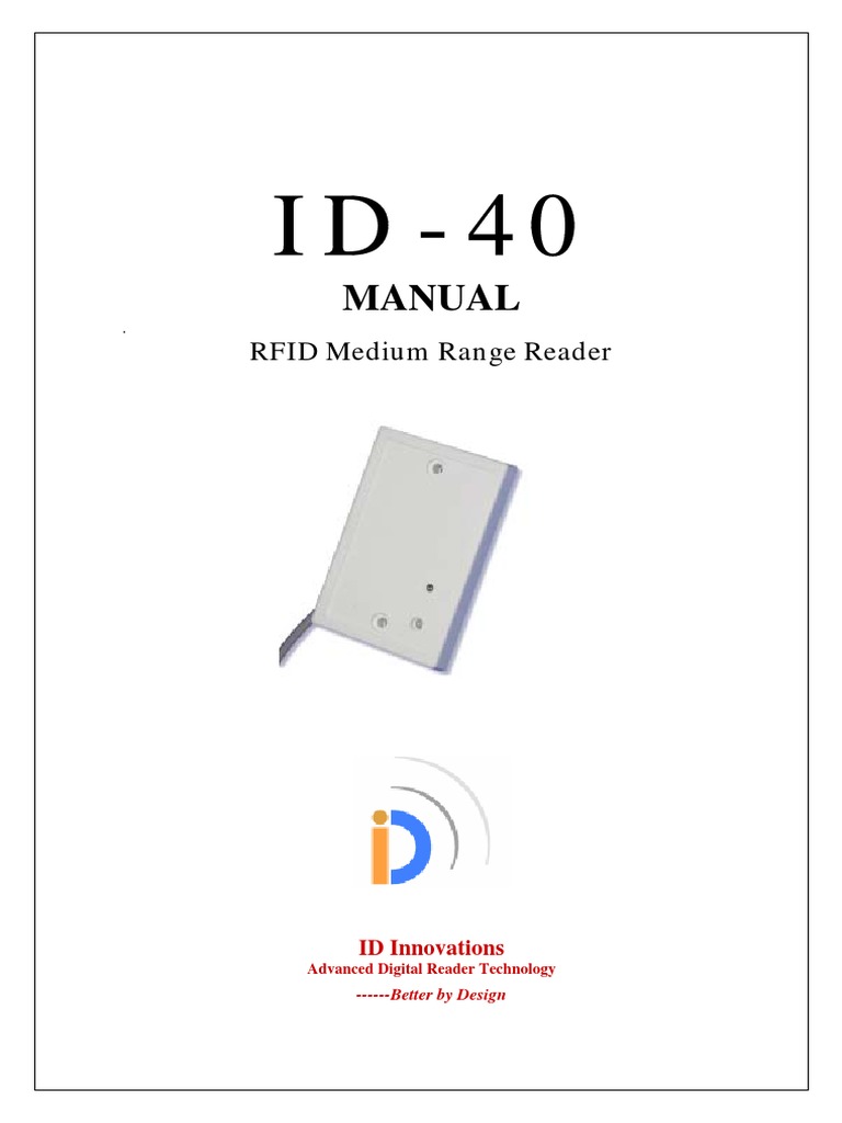 ID-40 RFID Reader Manual | PDF | Radio Frequency Identification | Ascii
