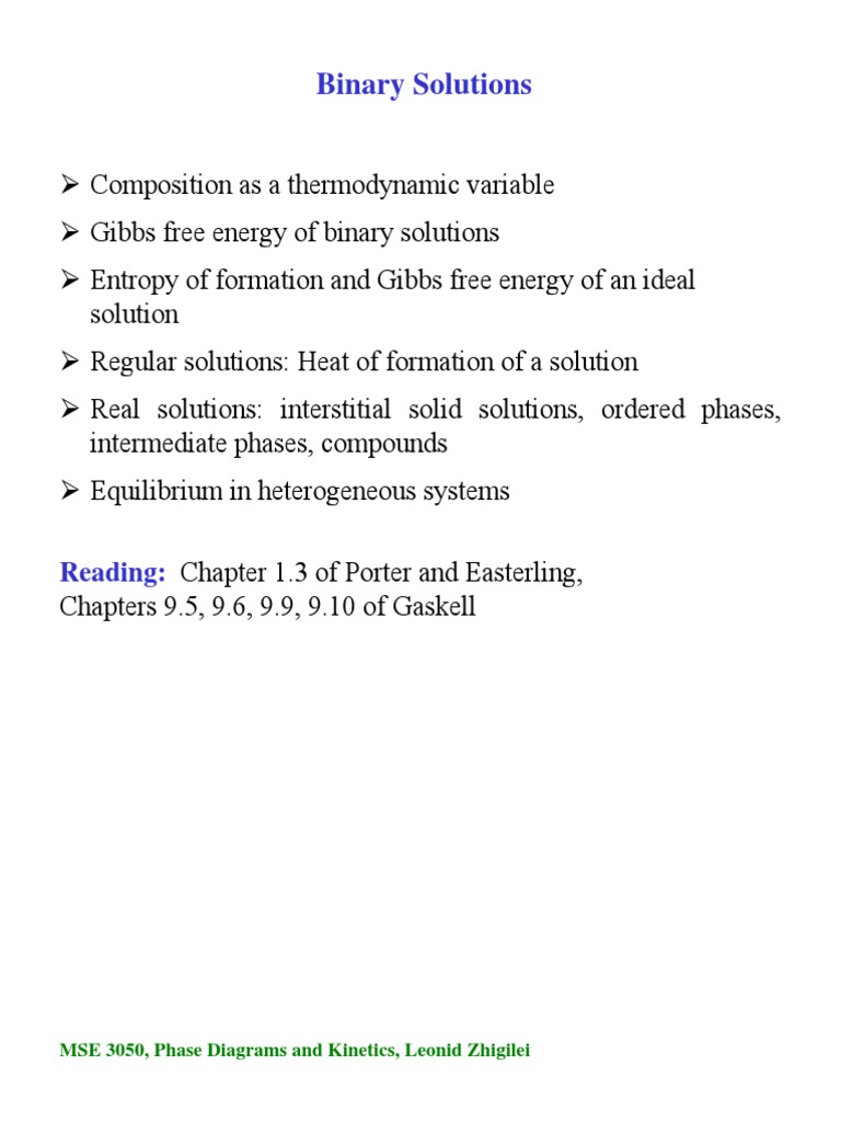 Binary Solutions | PDF | Solubility | Phase (Matter)