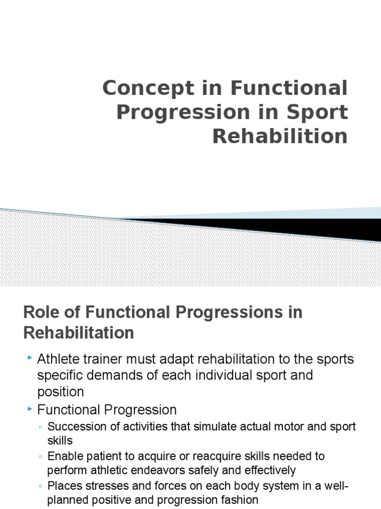 Functional Progression in Sports Rehab | PDF | Self-Improvement | Wellness