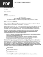 Opomena Pred Tuzbu Primjer | PDF
