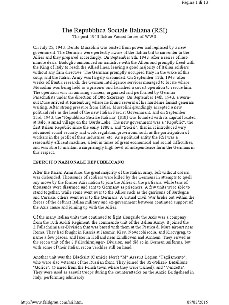 Rsi | PDF | Military Organization | Military Units And Formations