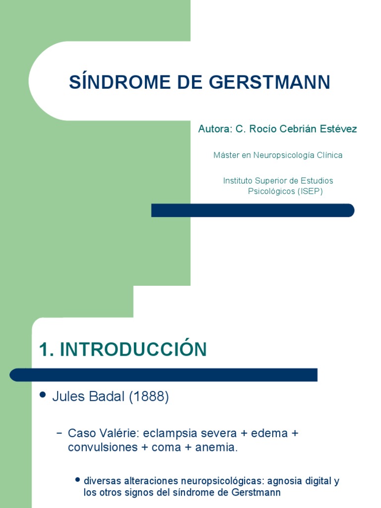 Síndrome de Gerstmann: síntomas y evaluación | PDF | Afasia | Neurología