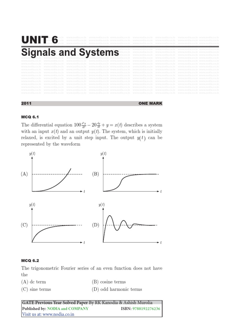 Signals and Systems | Mathematical Analysis | Mathematical Relations