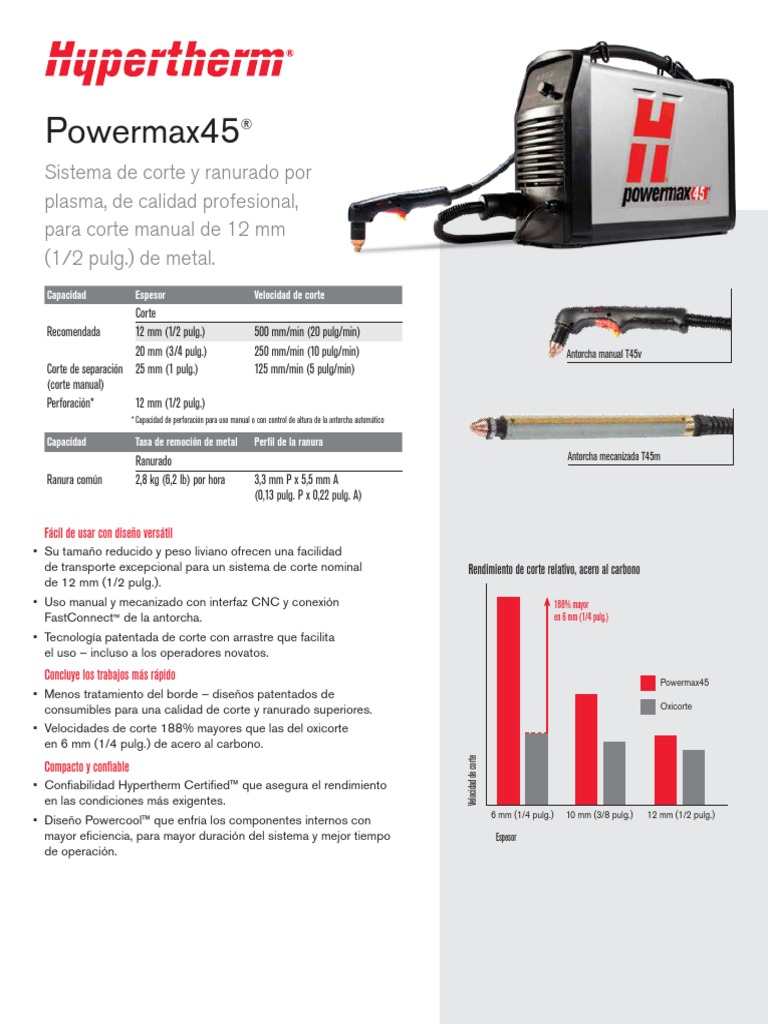 Hypertherm PowerMax 45 | PDF | Naturaleza