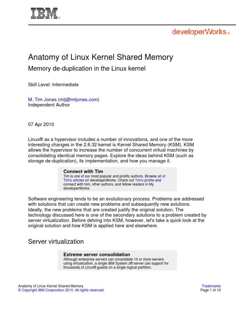 Anatomy of Linux Kernel Shared Memory | PDF | Virtual Machine ...