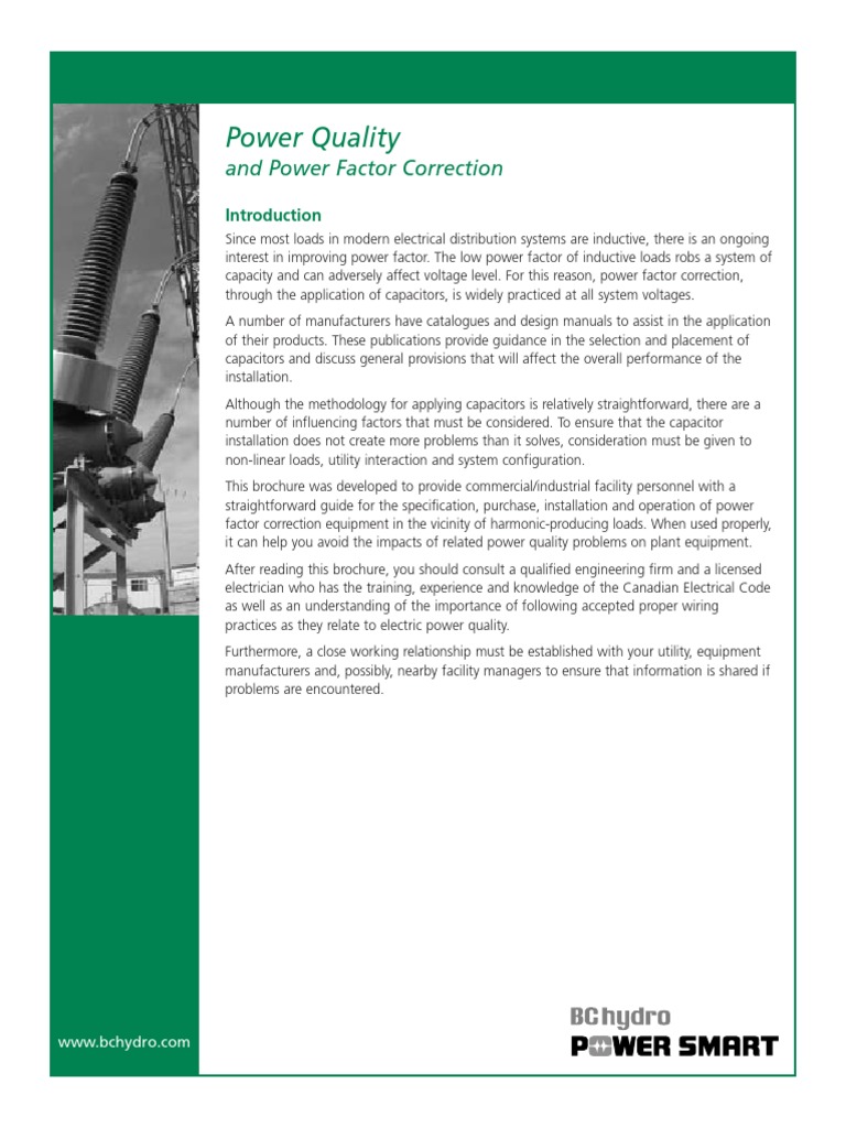 A Guide to Understanding Power Quality Issues Related to Power Factor ...