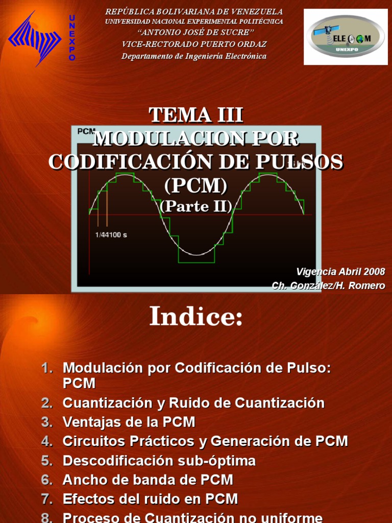 Modulación PCM | PDF | Conversor analógico a digital | Muestreo ...