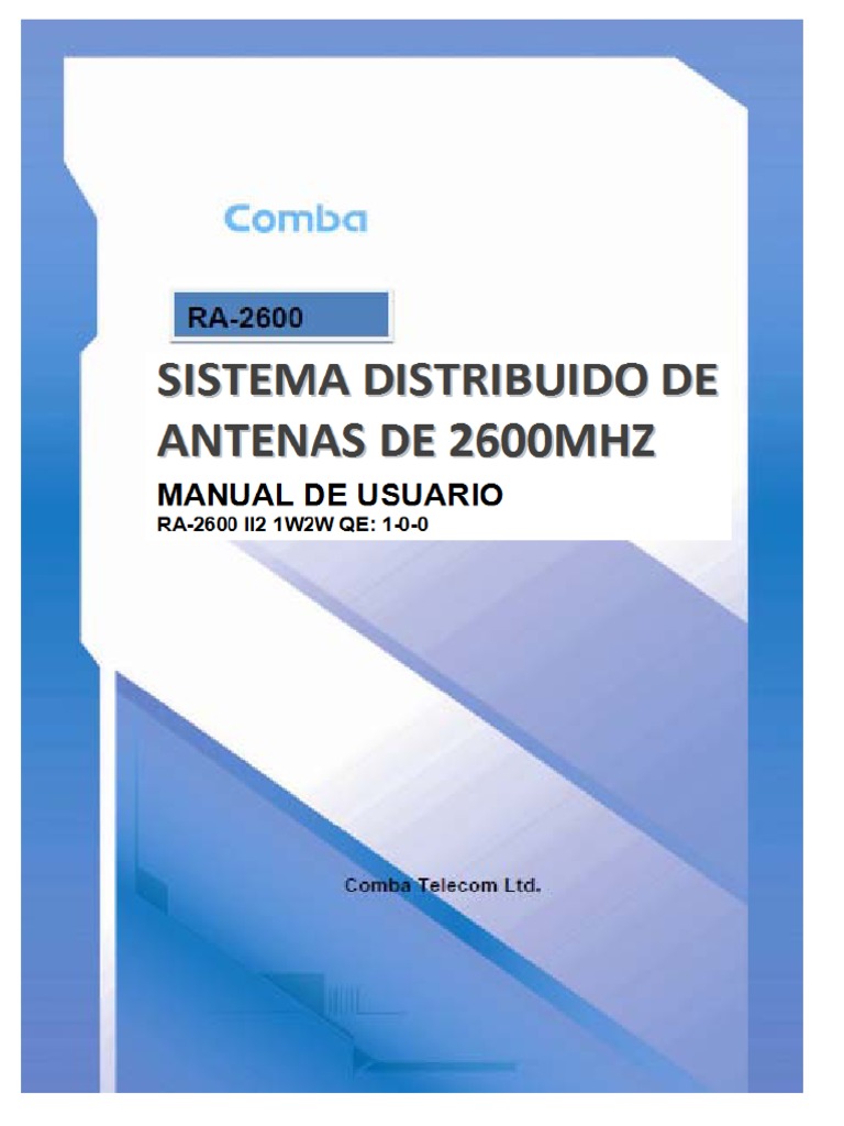 Ra 2600 Comba | PDF | Televisión por cable | Antena (Radio)