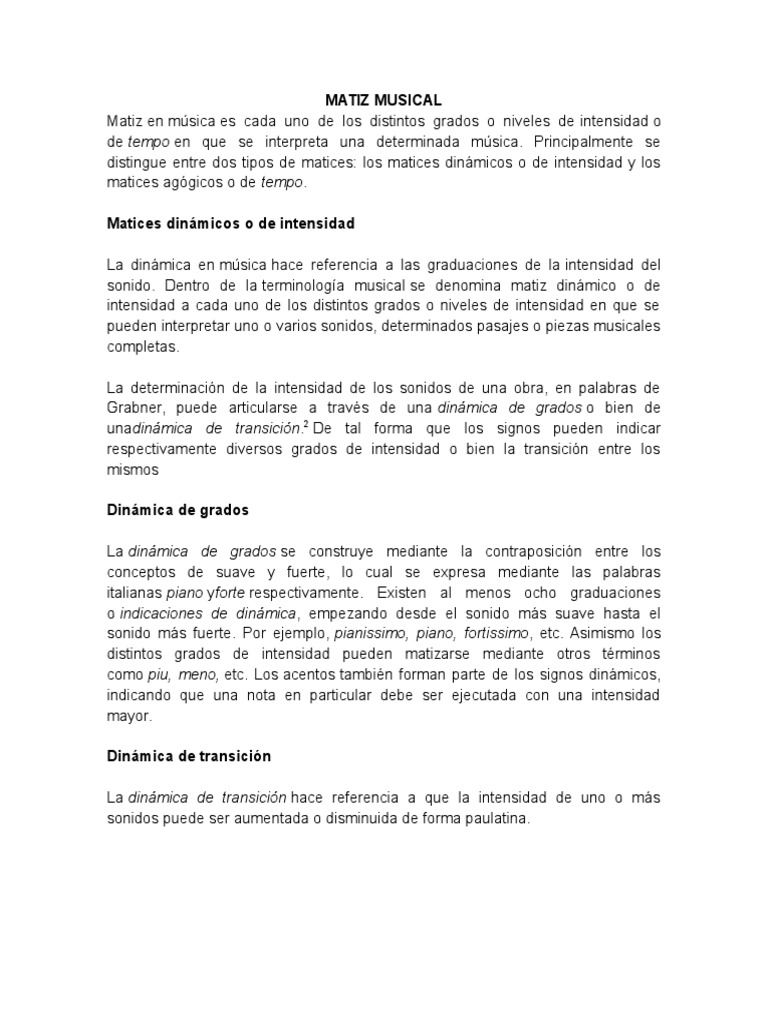 Matiz Musical | Tempo | Composiciones Musicales