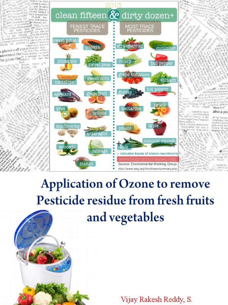 Application of ozone for removal of pesticide residues from fruits ...