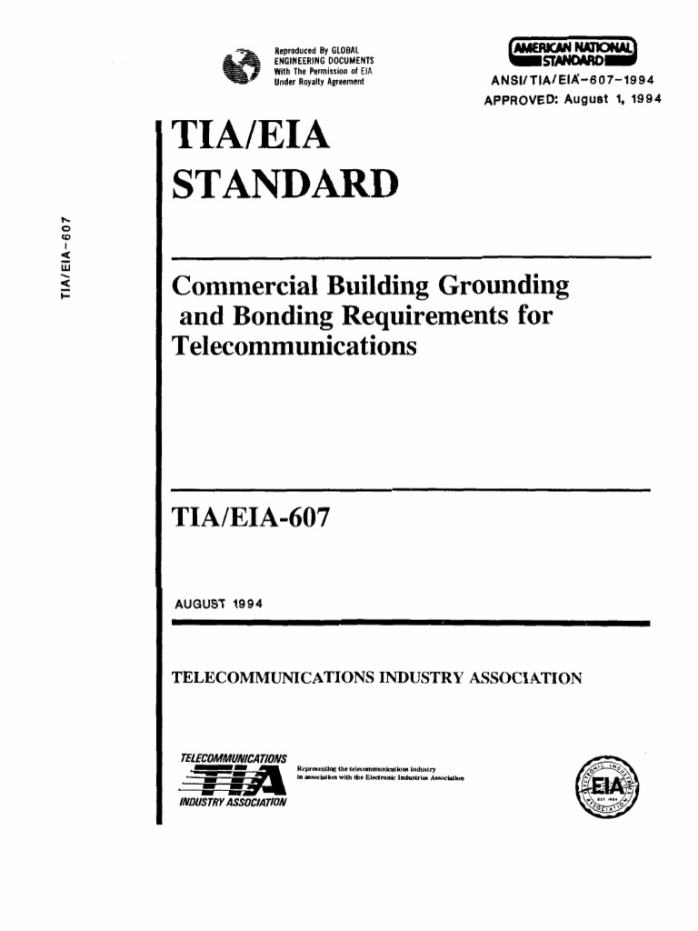 Tia Eia-607 PDF | PDF | Cable | Electrical Connector