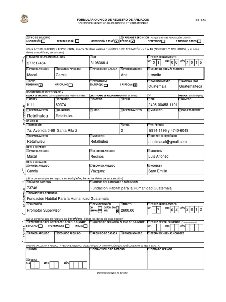 Formulario DRPT59 PDF | PDF | Guatemala