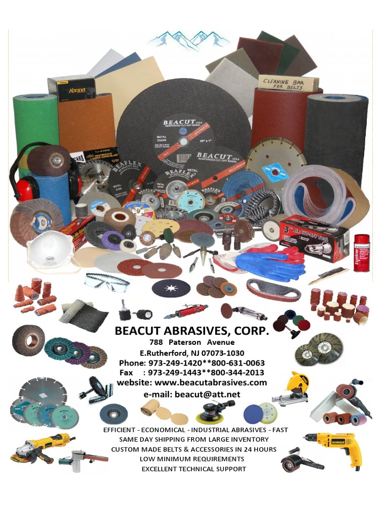 Beacut Abrasives Catalog | PDF | Abrasive | Grinding (Abrasive Cutting)