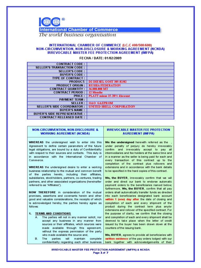 IMFPA & NCNDA Agreement Overview | PDF | Arbitration | Financial ...