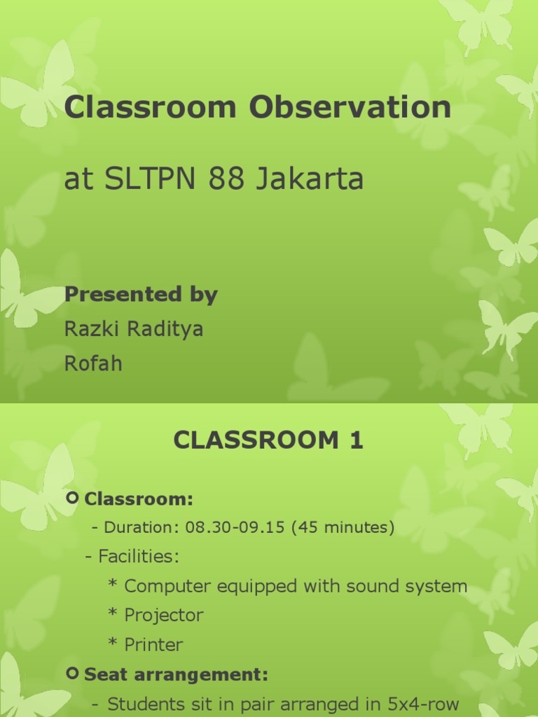 Classroom Observation Project | PDF | Classroom | Teaching Method