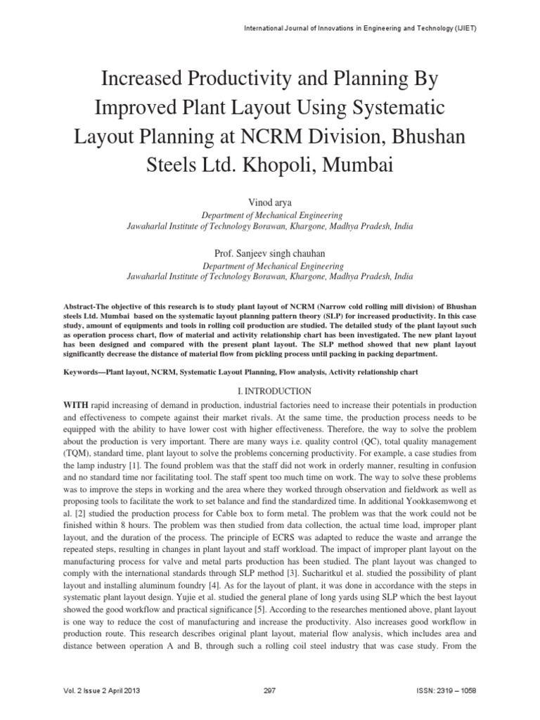 Facility Layout Case Study | PDF | Rolling (Metalworking) | Aluminium