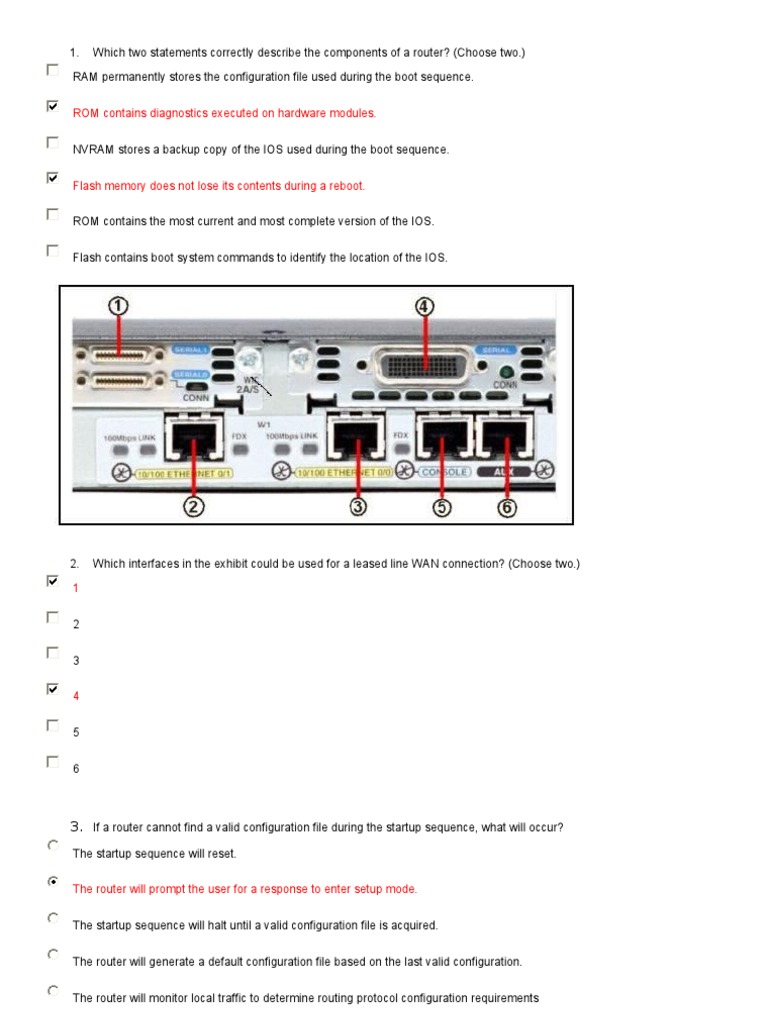 Ccna Cisco Routing Protocols And Concepts Assessment 1 Pdf Router Computing Booting