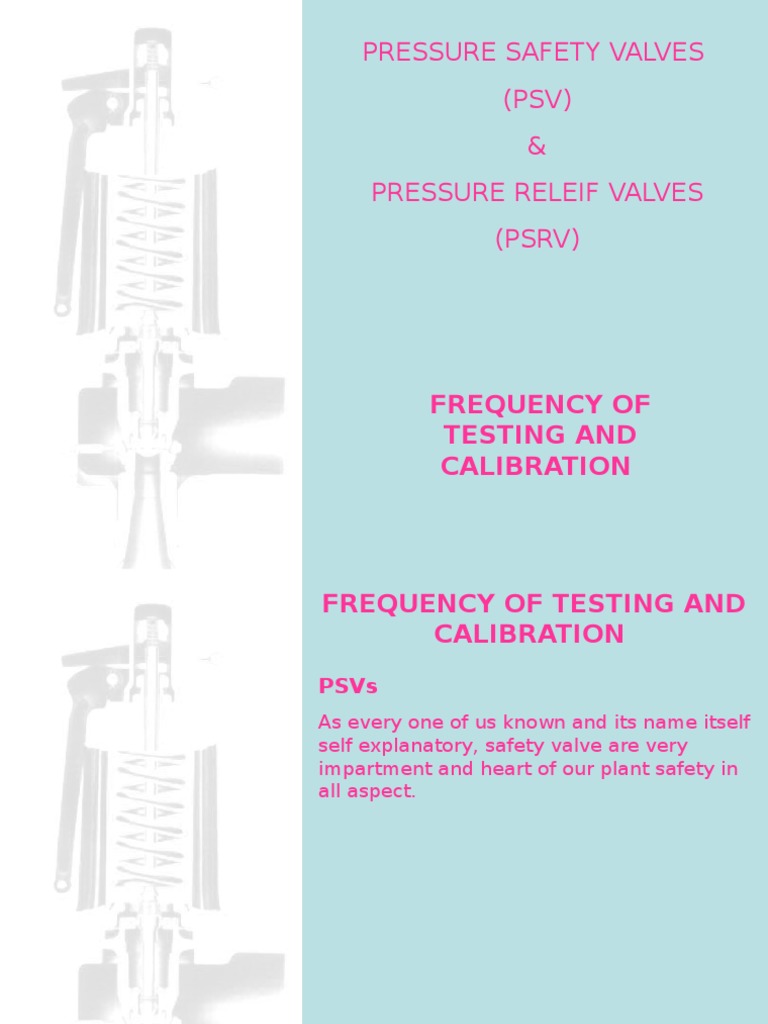 PSV Test Frequency | PDF | Steam | Calibration