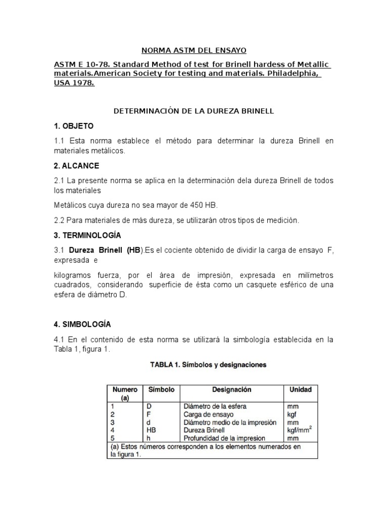Norma Astm Del Ensayo | PDF | Dureza | Acero