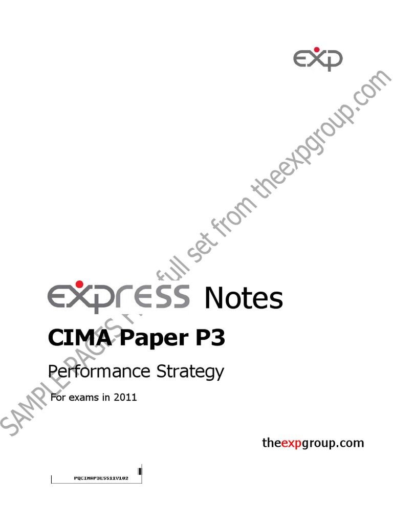 CIMA Paper P3: Notes | PDF | Risk | Strategic Management