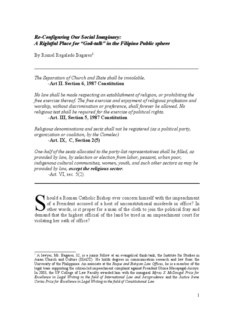 Re-Configuring Our Social Imaginary | PDF | Religion & Spirituality