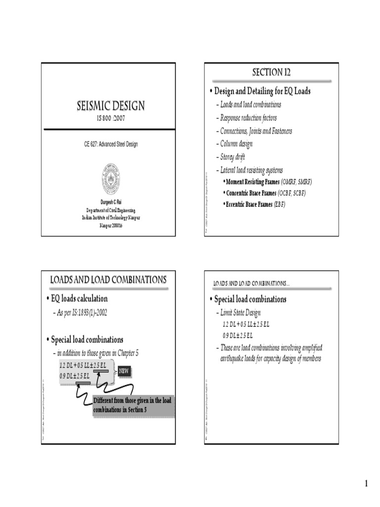 10.1 Seismic - OMRF SMRF PDF | PDF | Buckling | Beam (Structure)