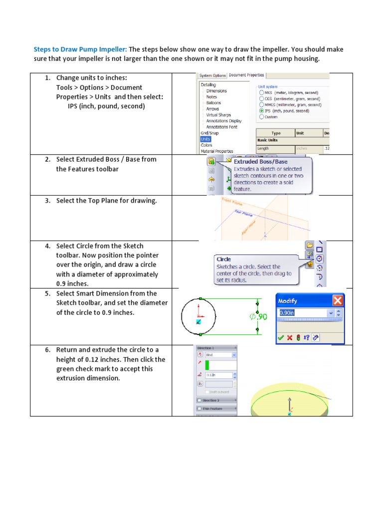 13 Tips For Drawing Impeller | PDF