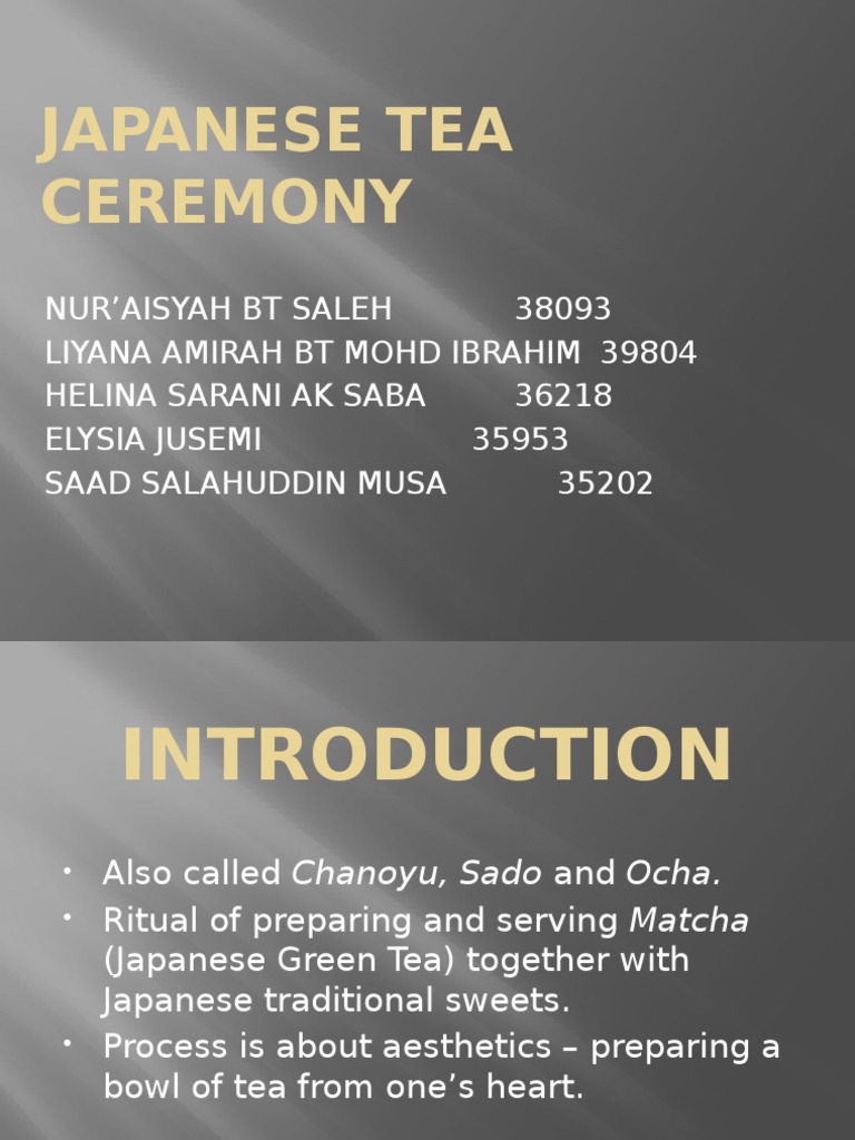 Japanese Tea Ceremony Essentials | PDF | Japanese Words And Phrases ...