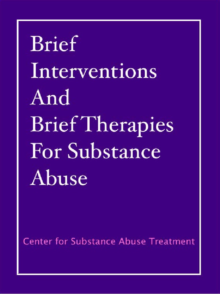 Brief Interventions and Brief Therapy For Substance Abuse | PDF ...