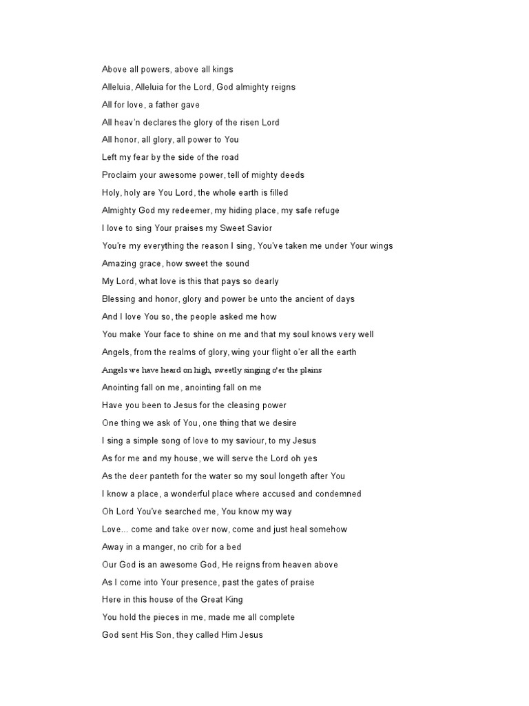 Judul2 Lagu Rohani Inggris | PDF | Blessing | Jesus