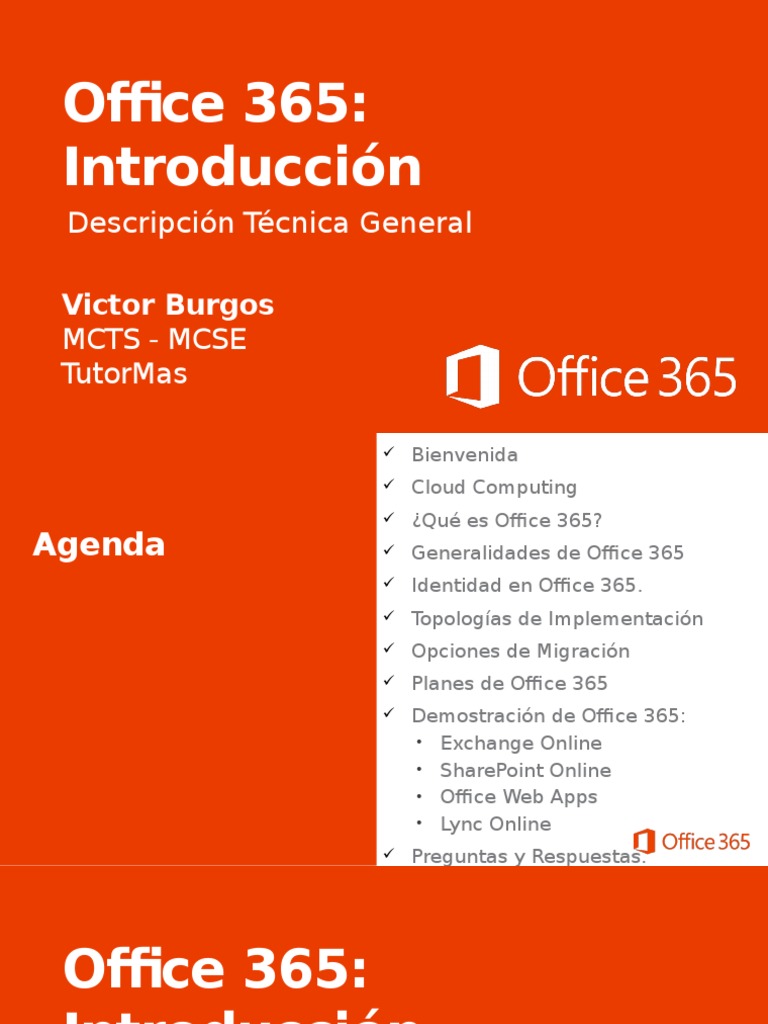 Office 365 Introducción y Descripción Técnica General | PDF | Correo electrónico | Microsoft Outlook