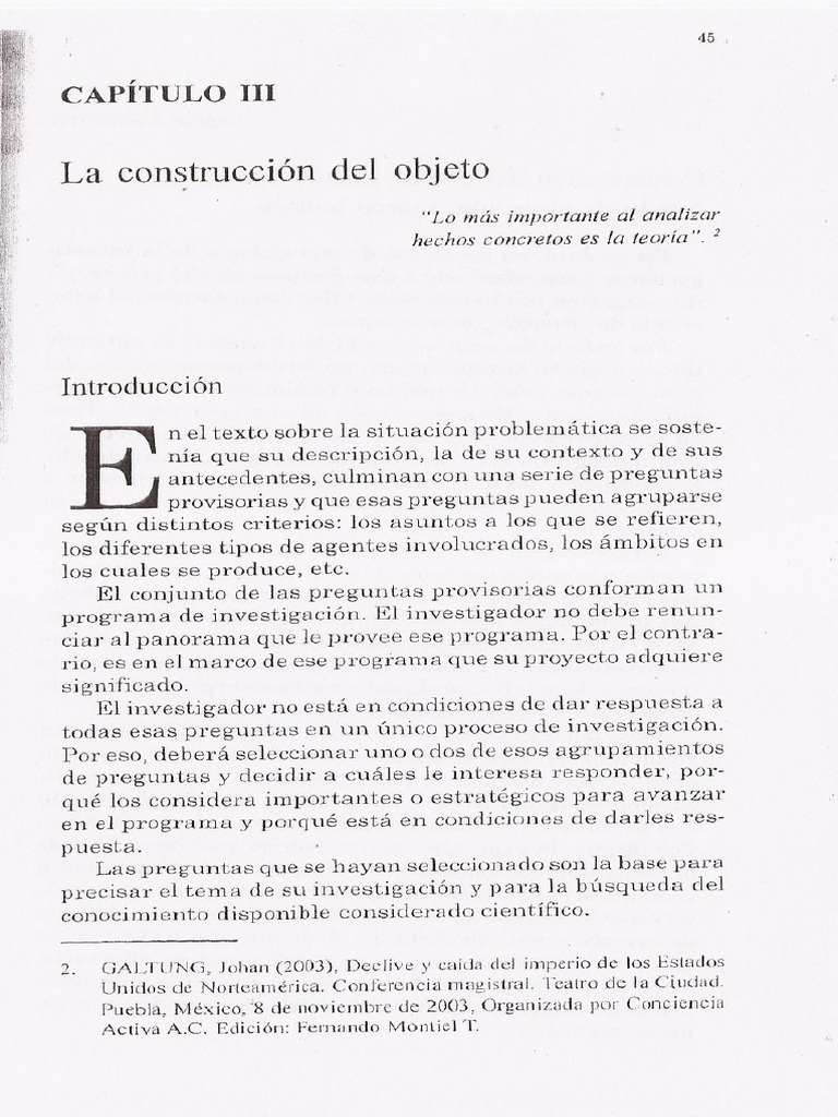 BORSOTTI - Construcción Del Objeto | PDF