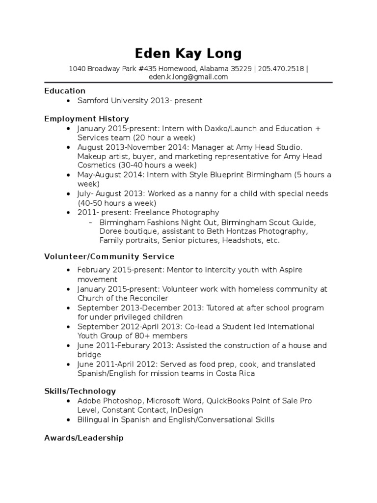 Resume Feb 2015 | PDF
