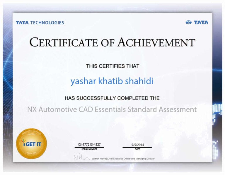 Igetit Certificate | PDF | Technology & Engineering