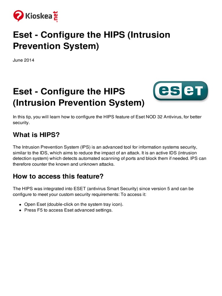 Eset HIPS Configuration Guide | PDF | Windows Registry | Computer ...