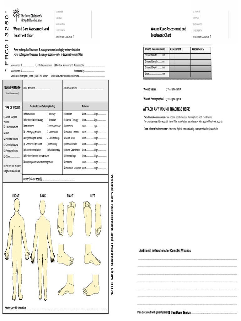 Attach Any Wound Tracings Here Attach Any Wound Tracings Here | PDF ...
