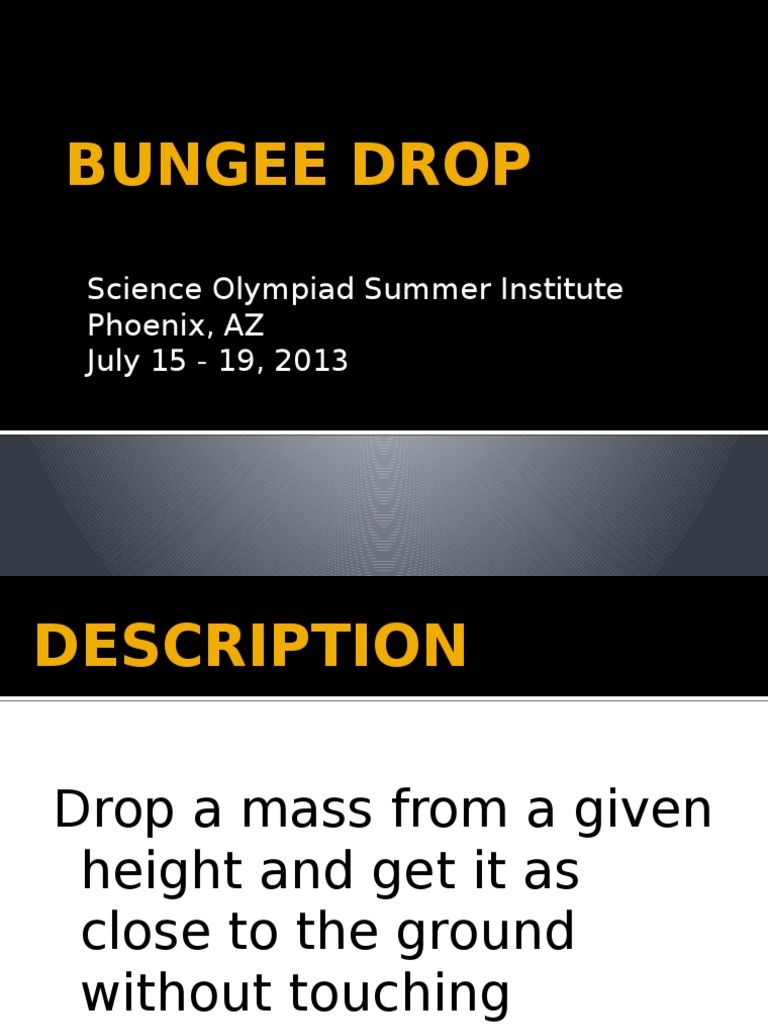 Bungee Drop Competition Guidelines | PDF