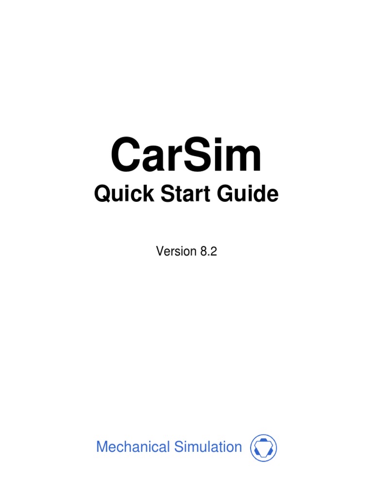 Carsim: Quick Start Guide | PDF | Hyperlink | Button (Computing)