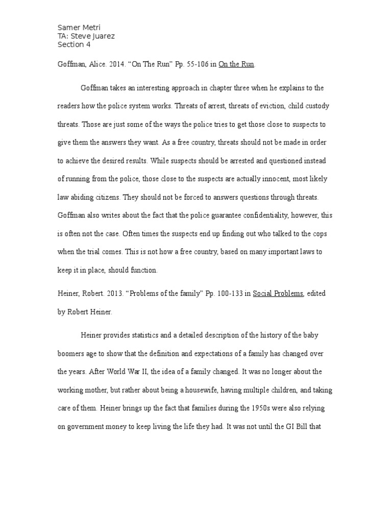 Samer Metri TA: Steve Juarez Section 4 | PDF | Social Science