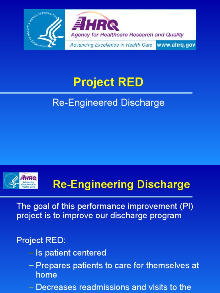Project RED: Re-Engineered Discharge | PDF | Patient | Pharmacy