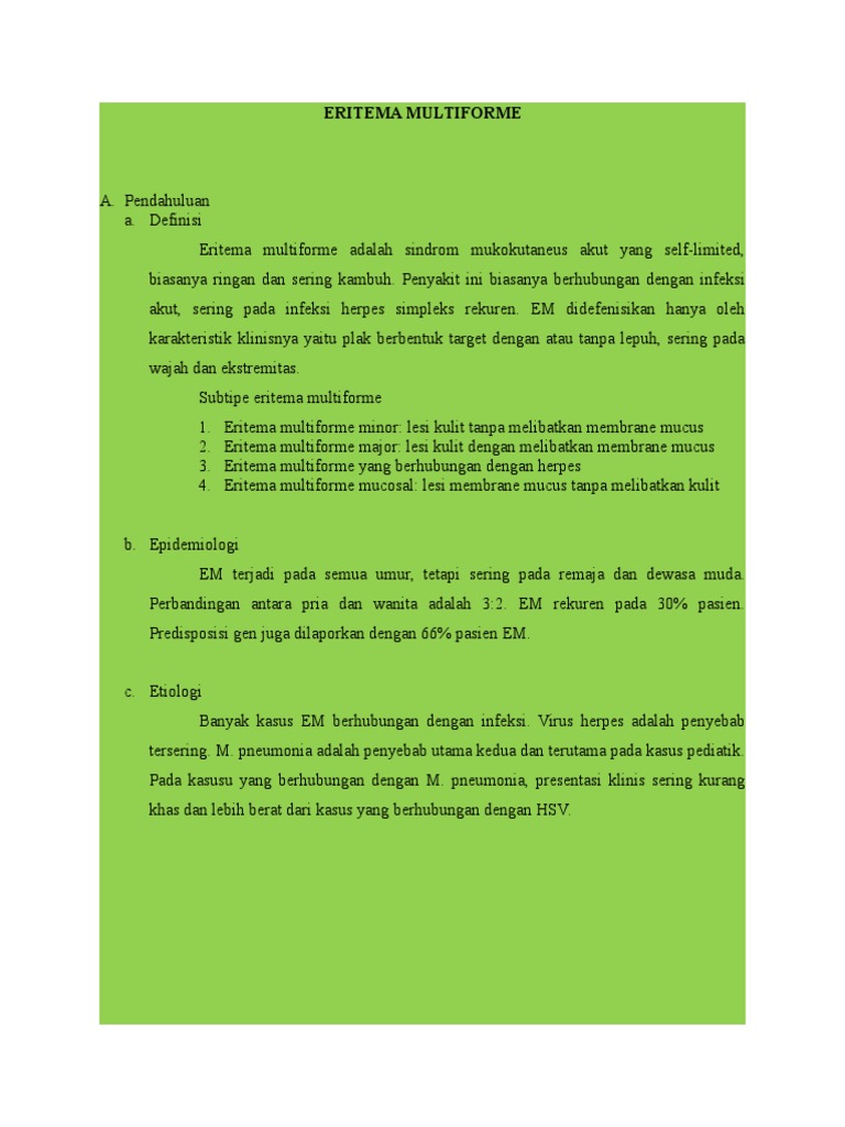 Eritema Multiforme | PDF