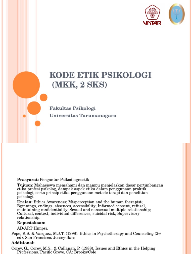Kode Etik Psikologi | PDF