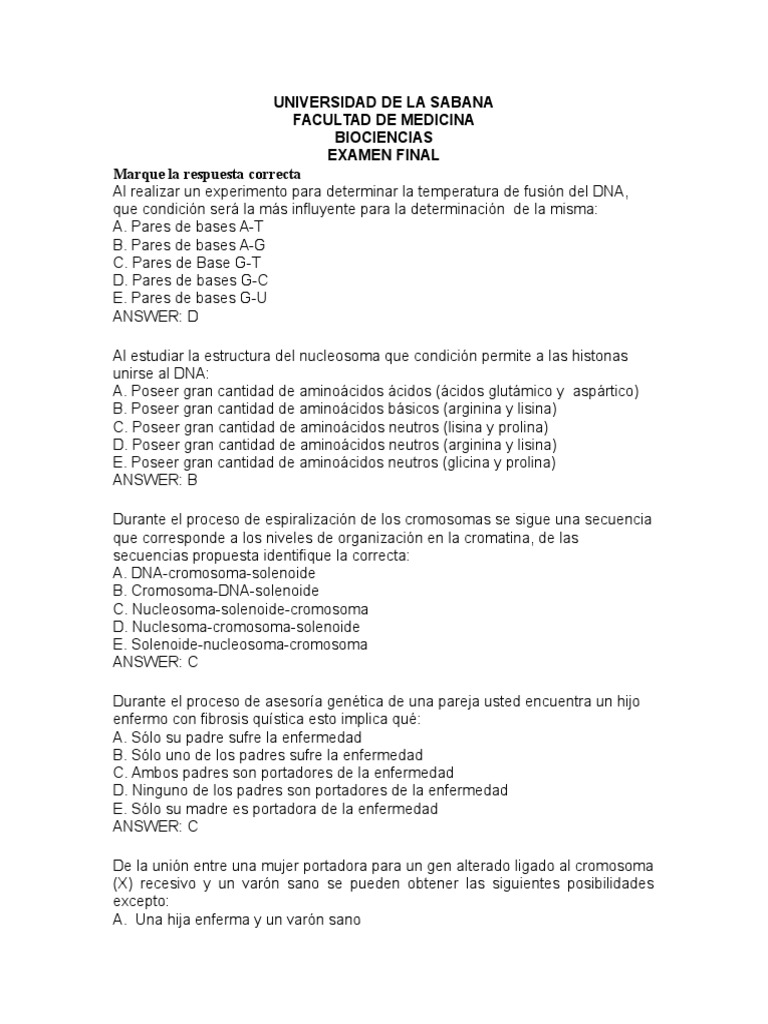 Examen Conceptos Básicos Biociencias | PDF | Virus | Interferón