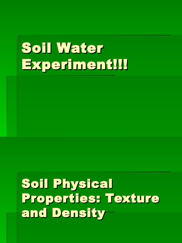 Soil Water Experiment Lab Report Guide | PDF | Porosity | Soil