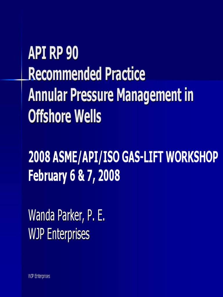 MGMT of Annular Pressure in Offshore Wells - API RP 90 | PDF | Casing ...