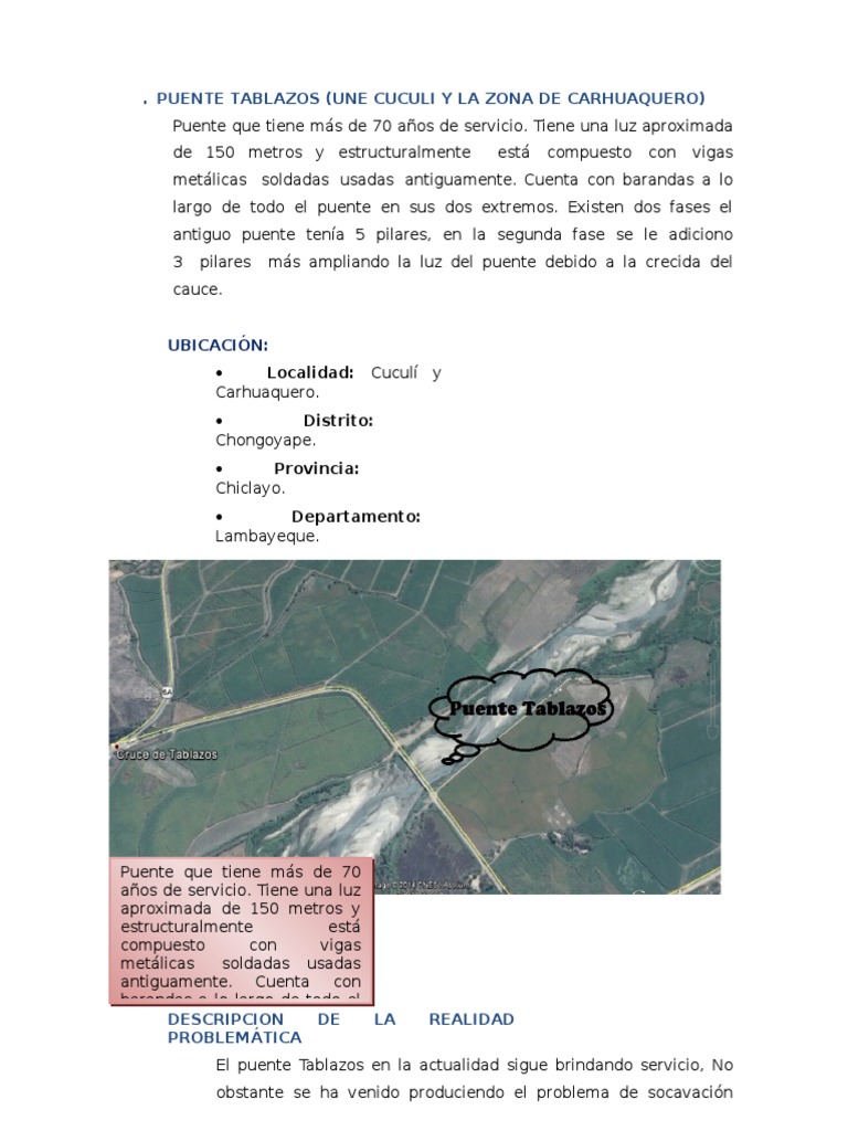Problemas y Soluciones del Puente Tablazos | PDF | Fundación ...