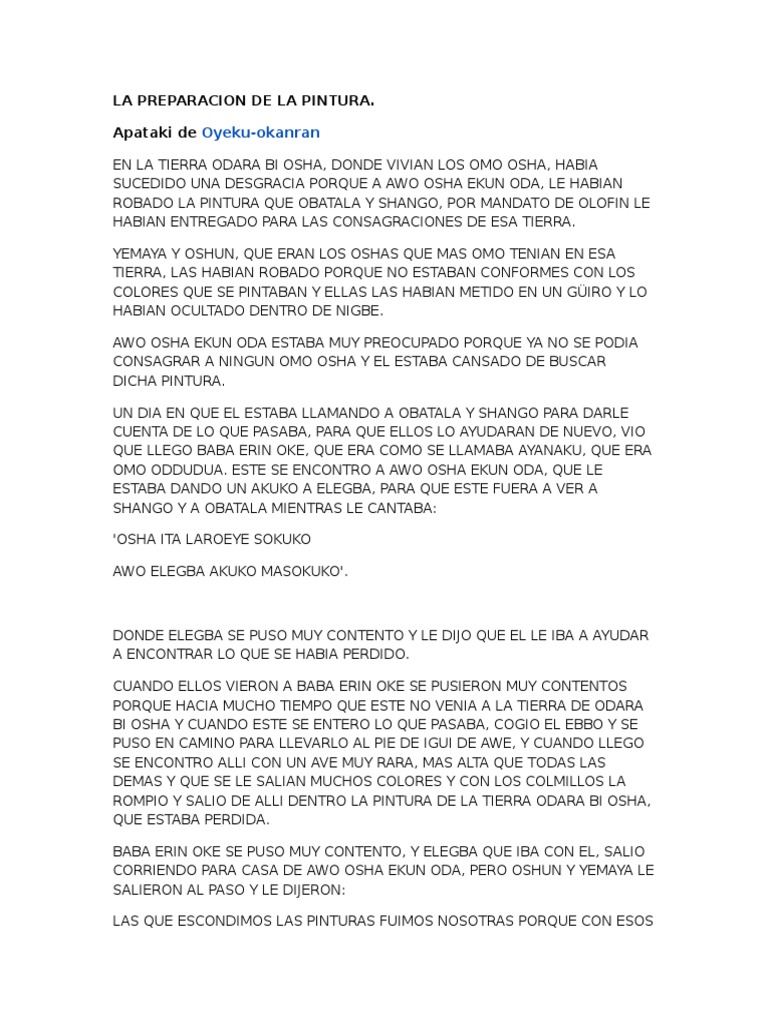 Signos Osha | PDF | Creencia religiosa y doctrina | Santeria